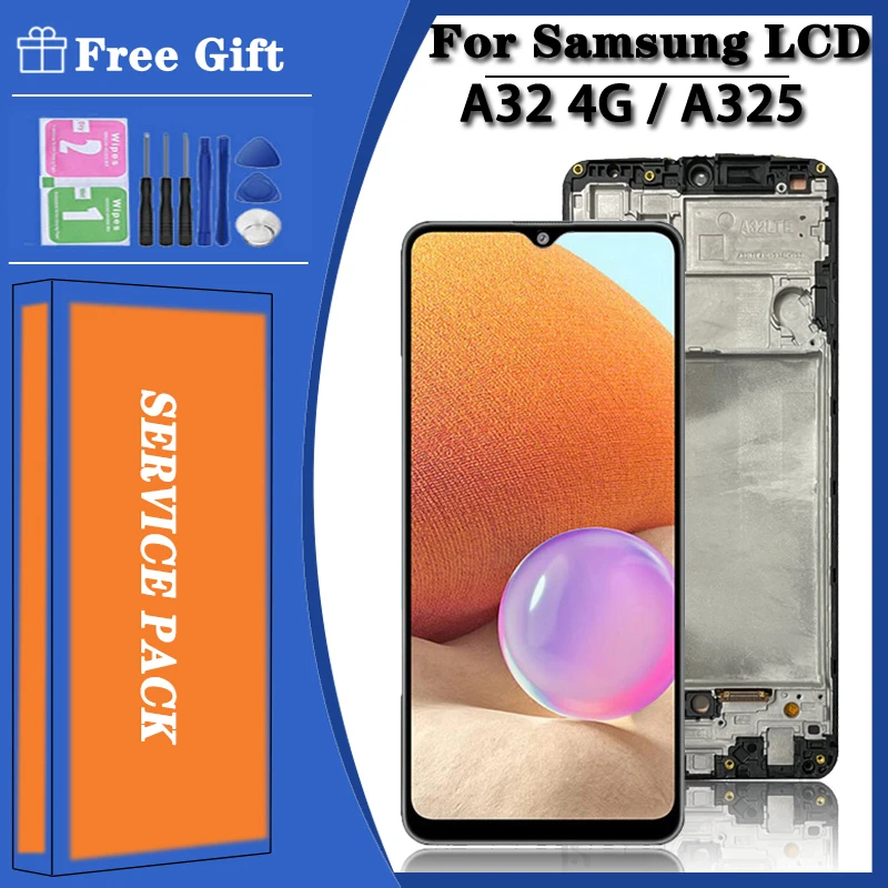 OLED-For-Samsung-A32-4G-A325-LCD-Display-Frame-Touch-Digitizer-Screen ...