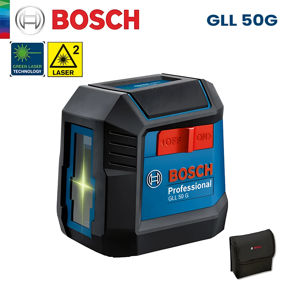 Bosch-Laser-Level-Green-Gll50G-2-Lines-Level-Ip55-15M-Self-Leveling ...