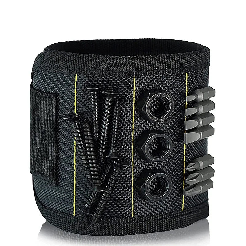 Magnetic-Wristband-for-Holding-Screws-Nails-Drilling-Bits-Wrist-Tool ...
