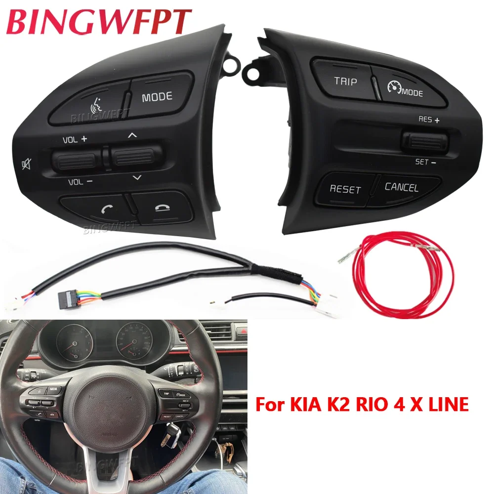 Multifunctional-Steering-Wheel-Buttons-For-Kia-RIO-2018-2021-X-LINE-K2 ...