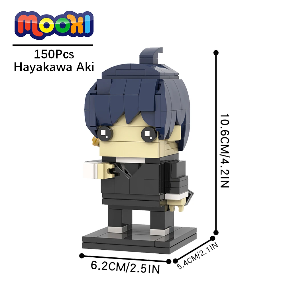 MOC1199-Chainsaw-Hayakawa-Aki-Bricks-Anime-Figure-Demon-Contractor ...