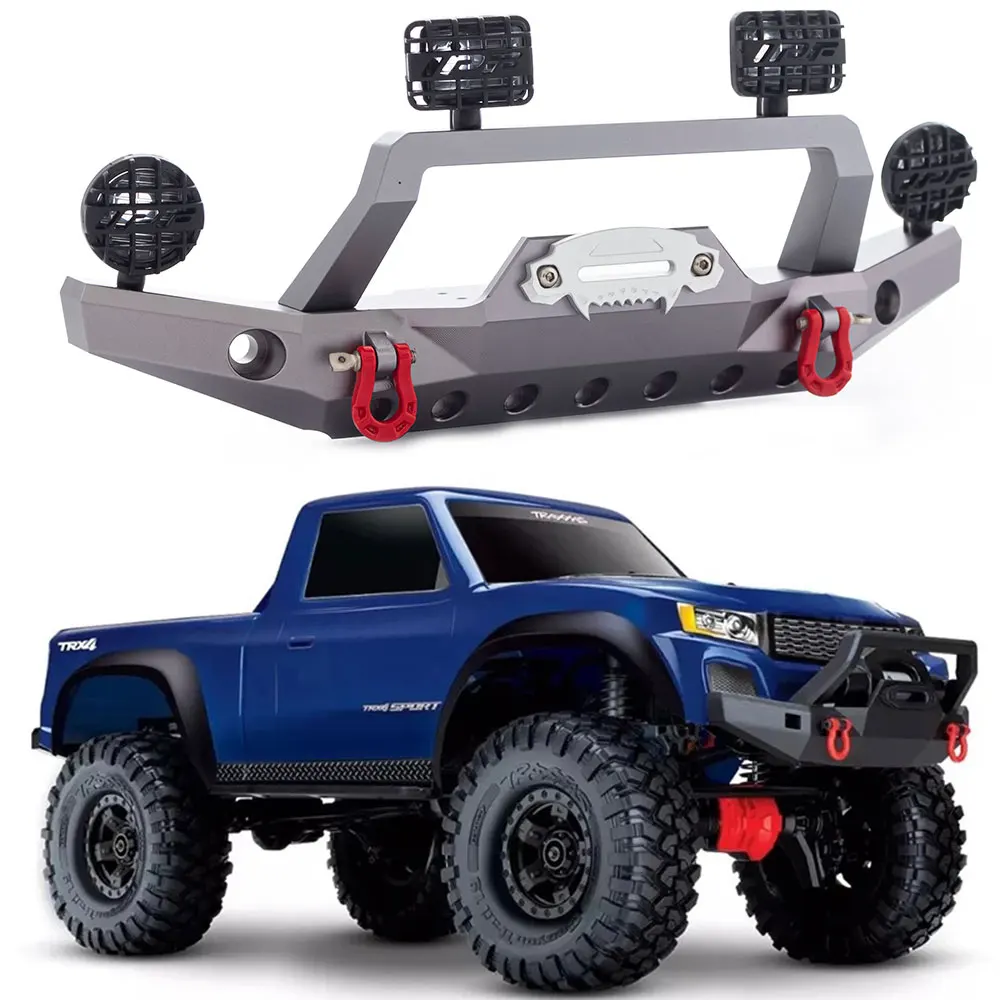 TRX4โลหะด้านหน้ากันชนไฟ Led สำหรับ1/10 RC Crawler รถ TRX 4กีฬา Edition ...