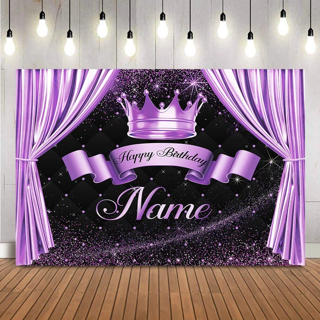 Purple Princess Crowns Background