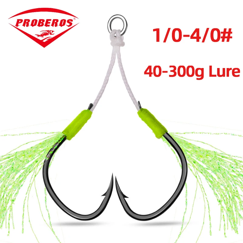 2-Pairs-Metal-Jig-Tail-Assist-Hooks-1-0-4-0-Solid-Ring-Jigging-Fishhook ...