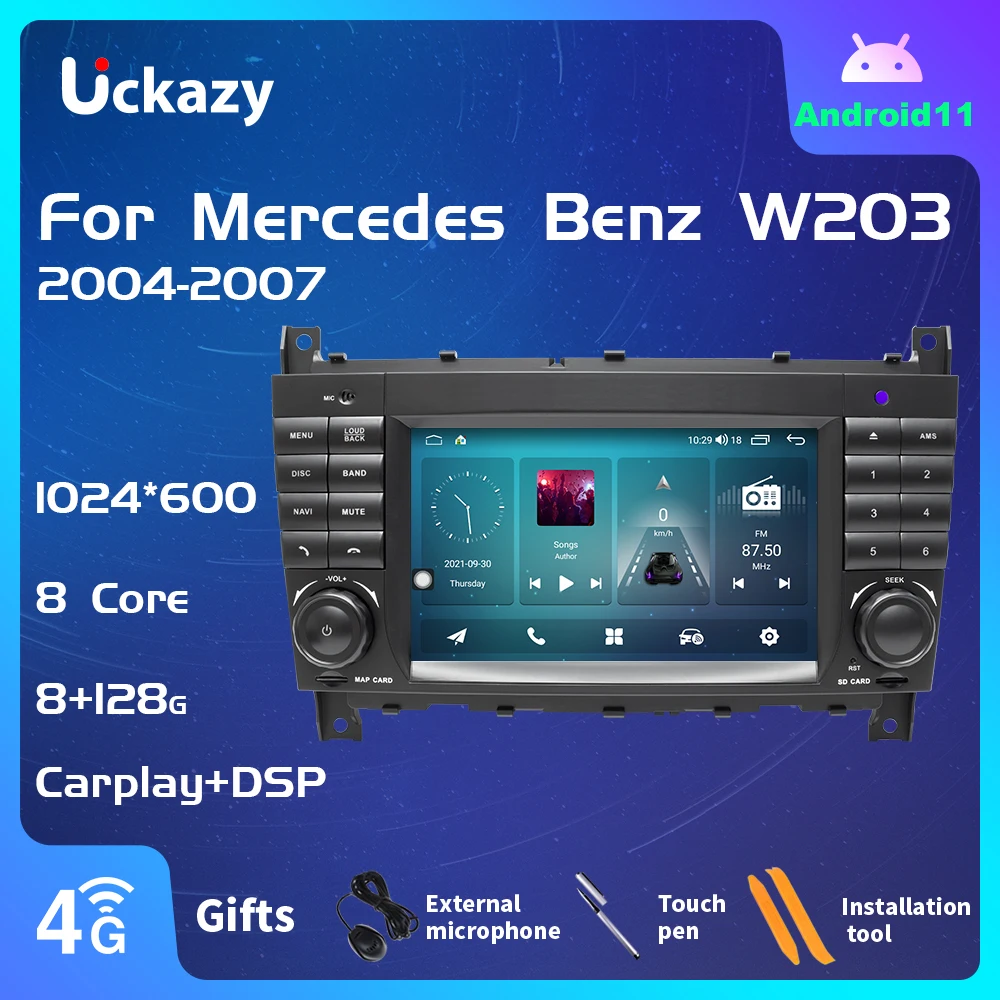 Uckazy 8 Core Android 2 Din Car Radio For W203 11 Mercedes Benz Vito ...