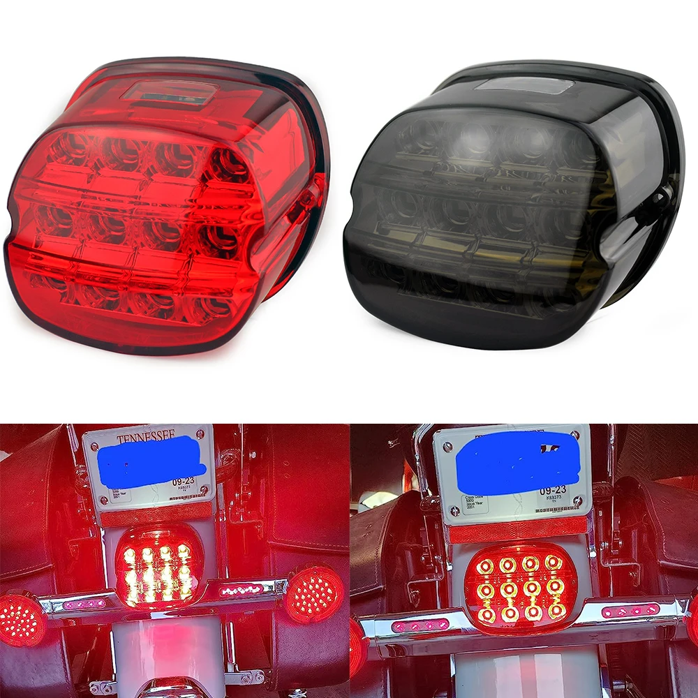 LED-Rear-Tail-Light-Motorcycle-Taillights-Brake-Driving-For-Harley-Dyna ...