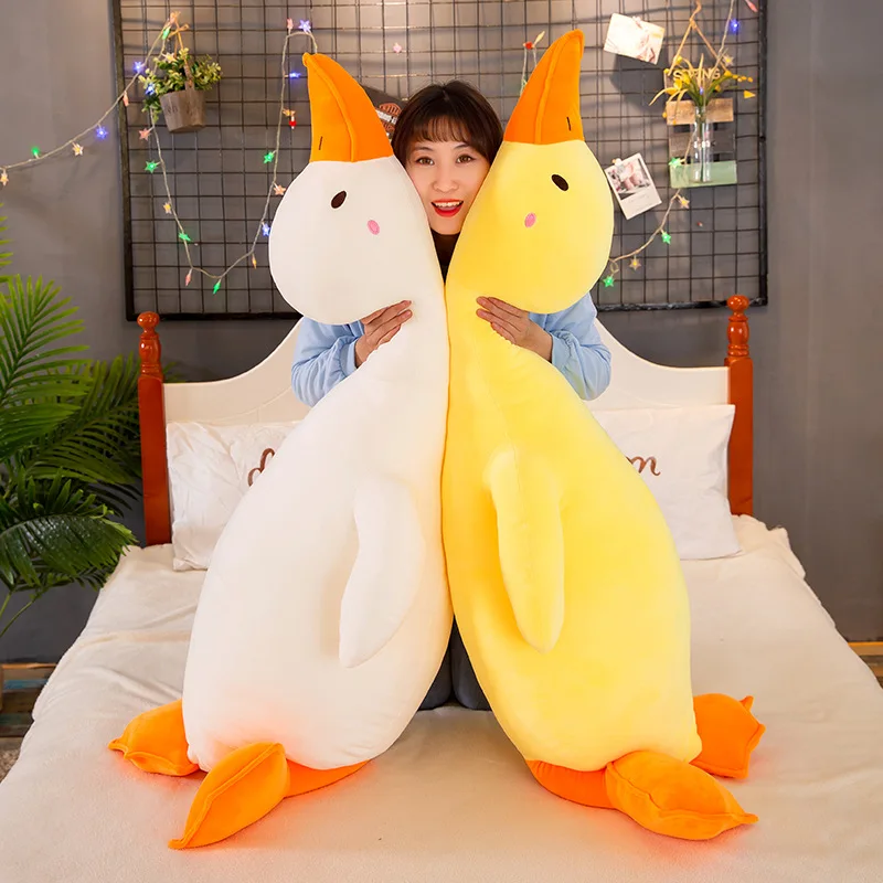 160cm Big Soft Goose Duck Stuffed Toys Animal Baby Accompanying Dolls ...