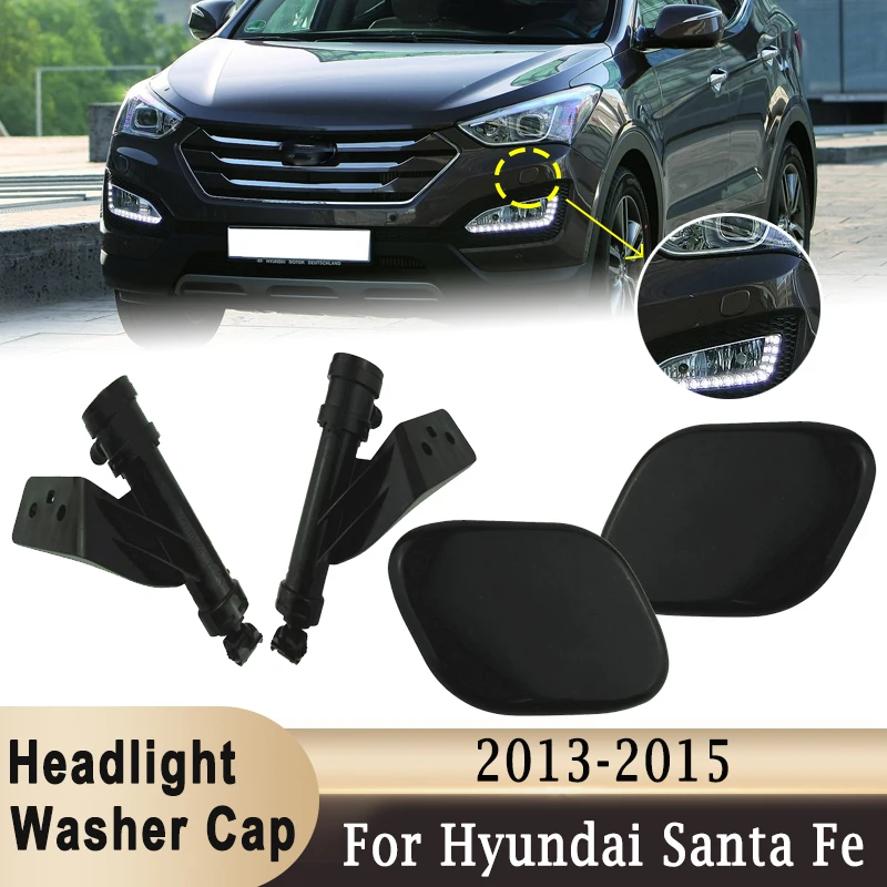 For-Hyundai-Santa-Fe-2013-2015-Car-Headlight-Washer-Water-Spray-Nozzle ...