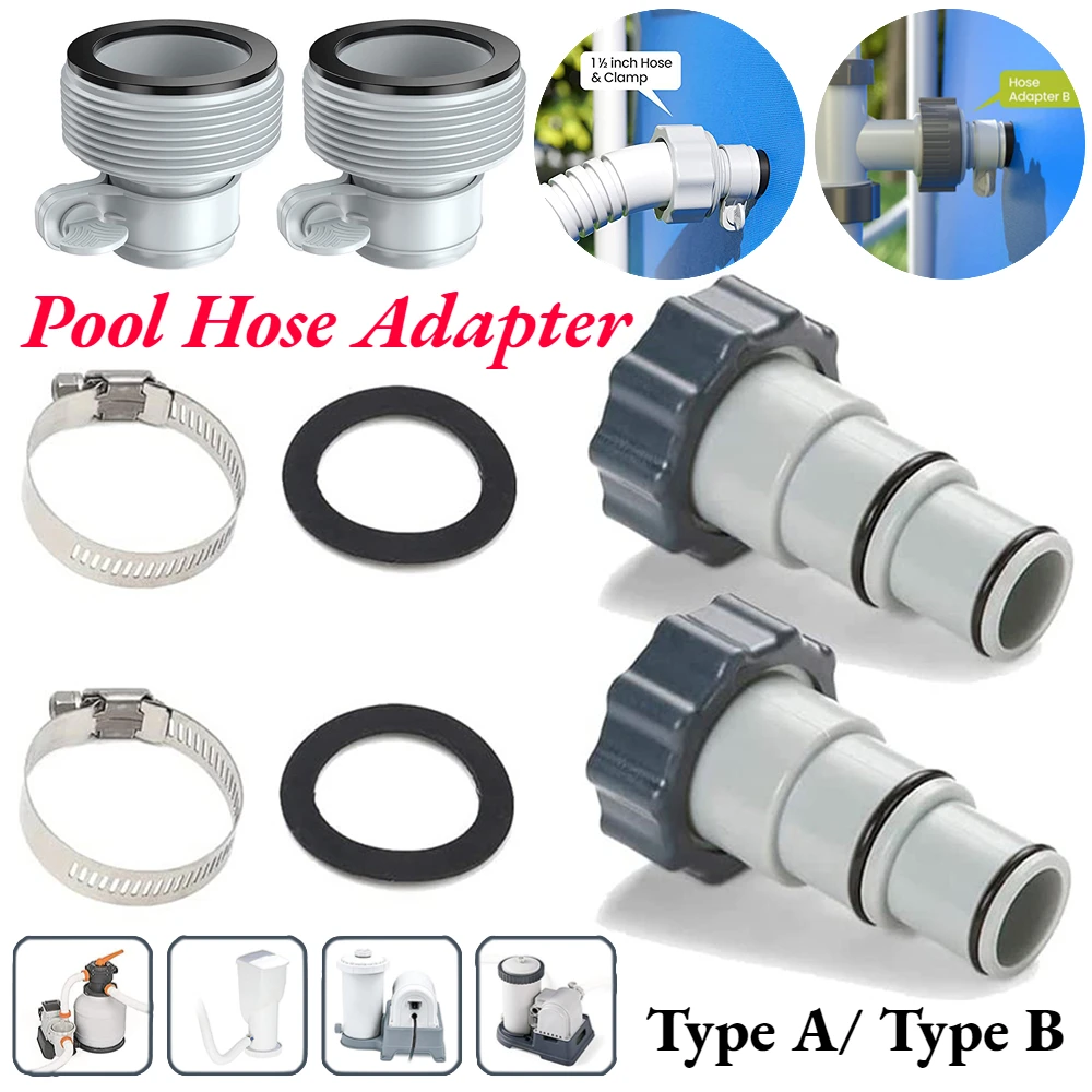 Pool Hose Adapter Replacement Hose Adapter Kits with Collar for Intex ...