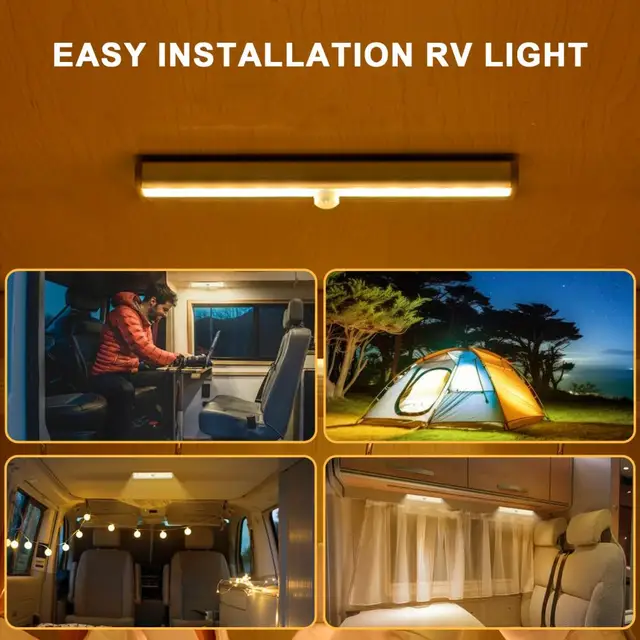 Magnetic Stick On Trailer Lights Nilight 3-Piece Motion Sensor RV Step ...
