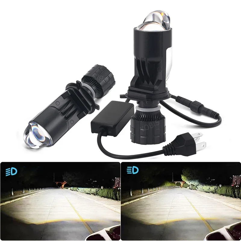 H4-LED-Projector-Mini-Lens-Auto-H4-LED-Headlight-Bulb-Kit-Conversion ...
