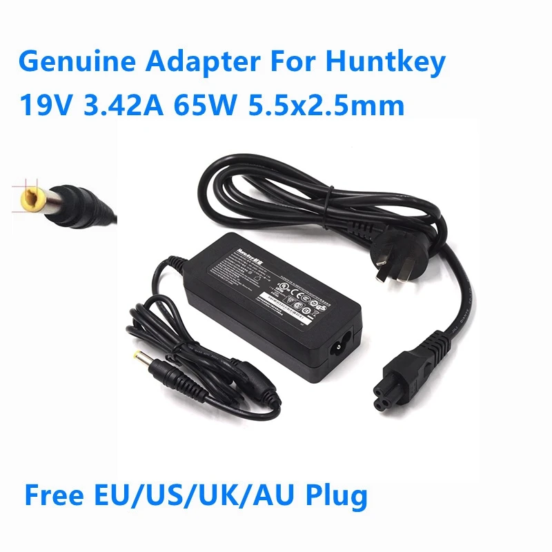 Genuíno huntkey 19v 3.42a 65w HKA06519034 6K ac dc adaptador para intel ...