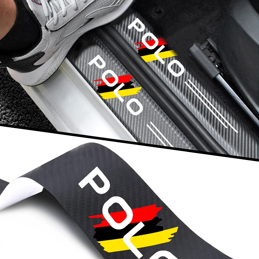 4cps-car-sticker-carbon-fiber-texture-cloth-threshold-protection-For ...