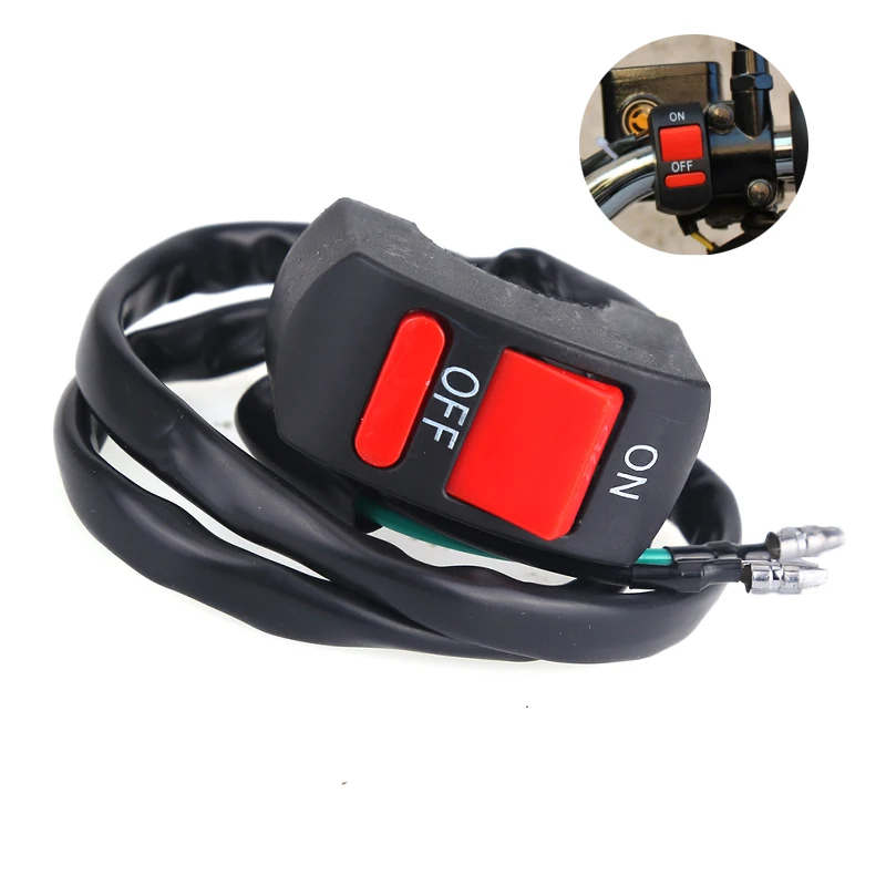 Motorcycle Handlebar Switch ON-OFF Button Universal Motorcycle Light ...