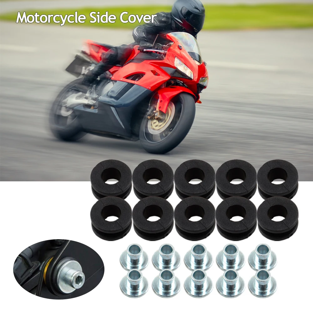 10Pcs-Motorcycle-Side-Cover-Rubber-Grommets-Gasket-Fairings-For-Yamaha ...