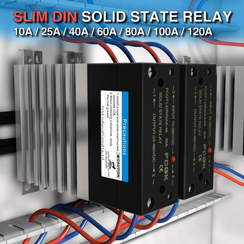 10A-25A-40A-60A-80A-100A-Single-Phase-Slim-SSR-Solid-State-Relay-With ...
