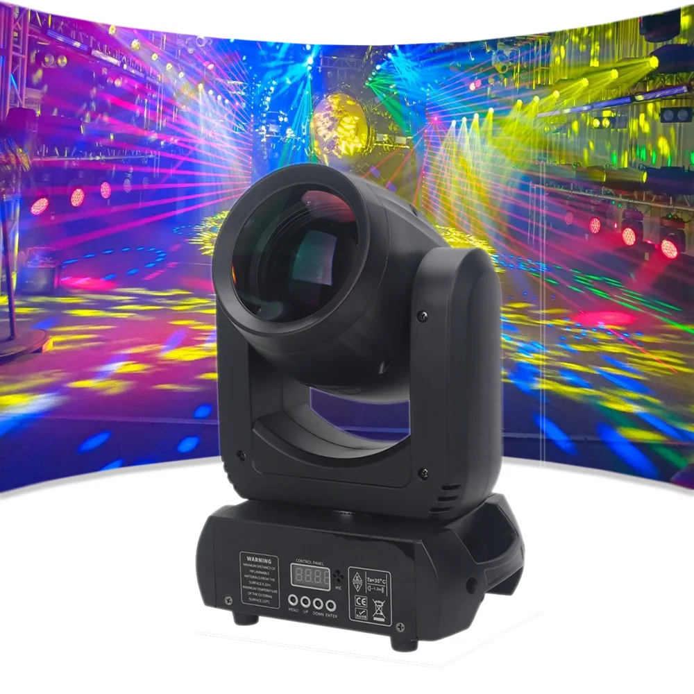 150W-MINI-LED-Moving-head-light-18-prism-8-color-beam-spot-Stage-Effect ...