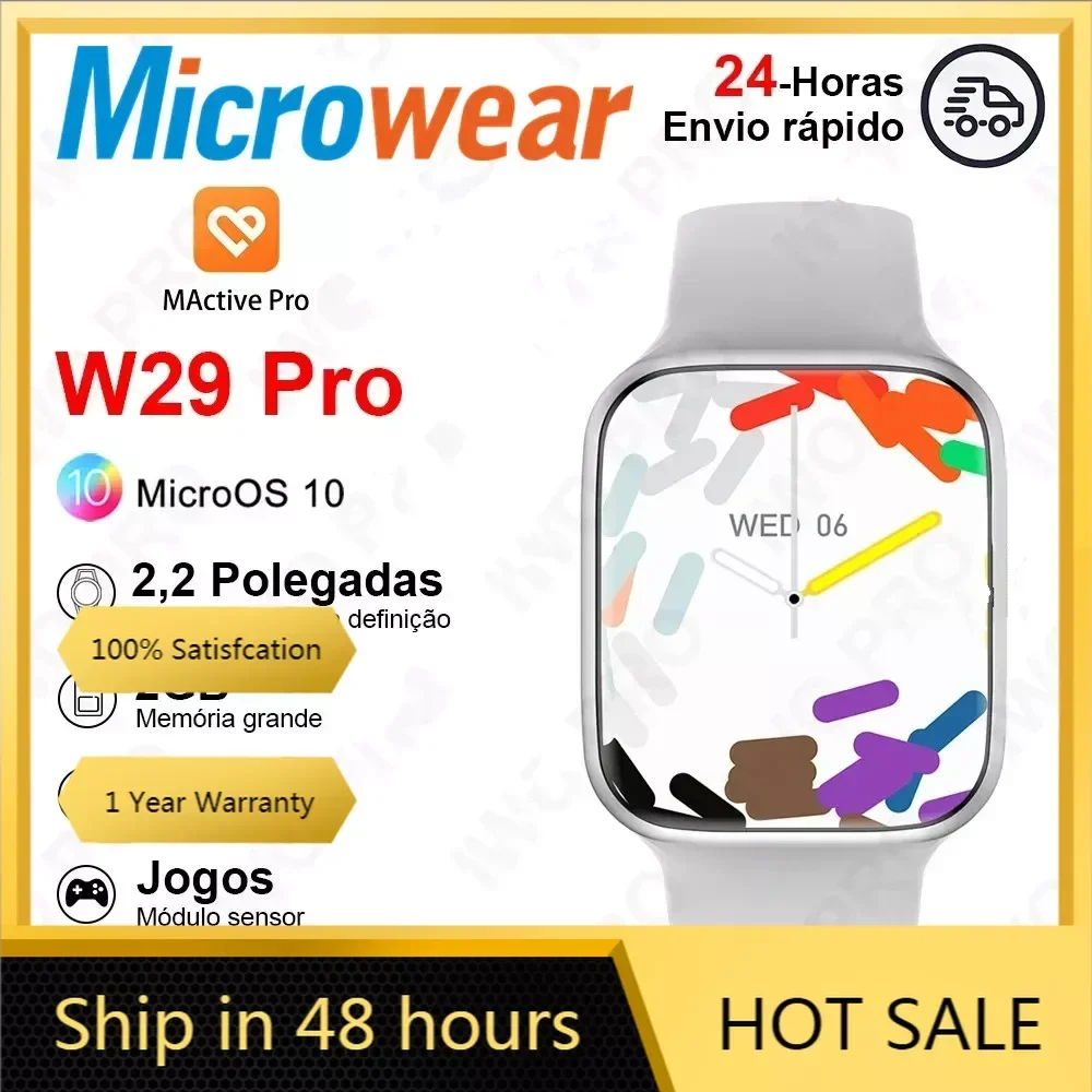 Microwear-W29-Pro-Smart-Watch-Men-Compass-Body-Temperature-Series-9-NFC ...