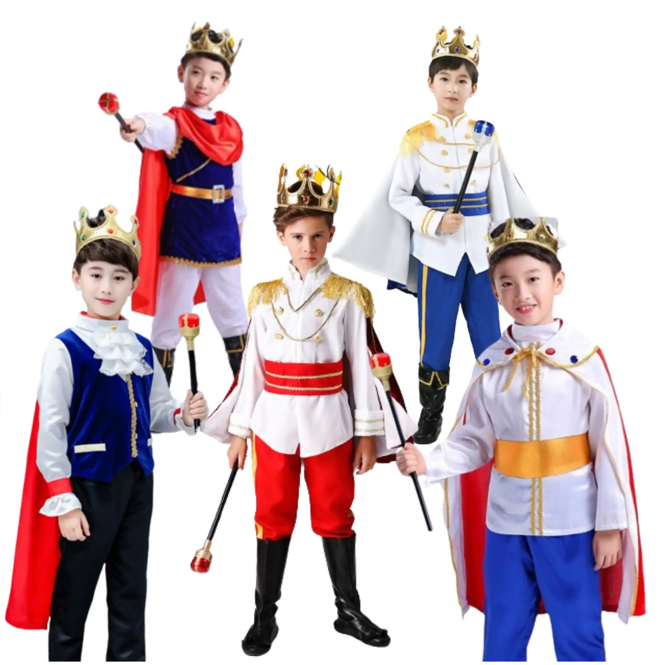 7-Piece-Kids-Prince-Cosplay-Costume-for-Boys-Halloween-The-King-Prince ...
