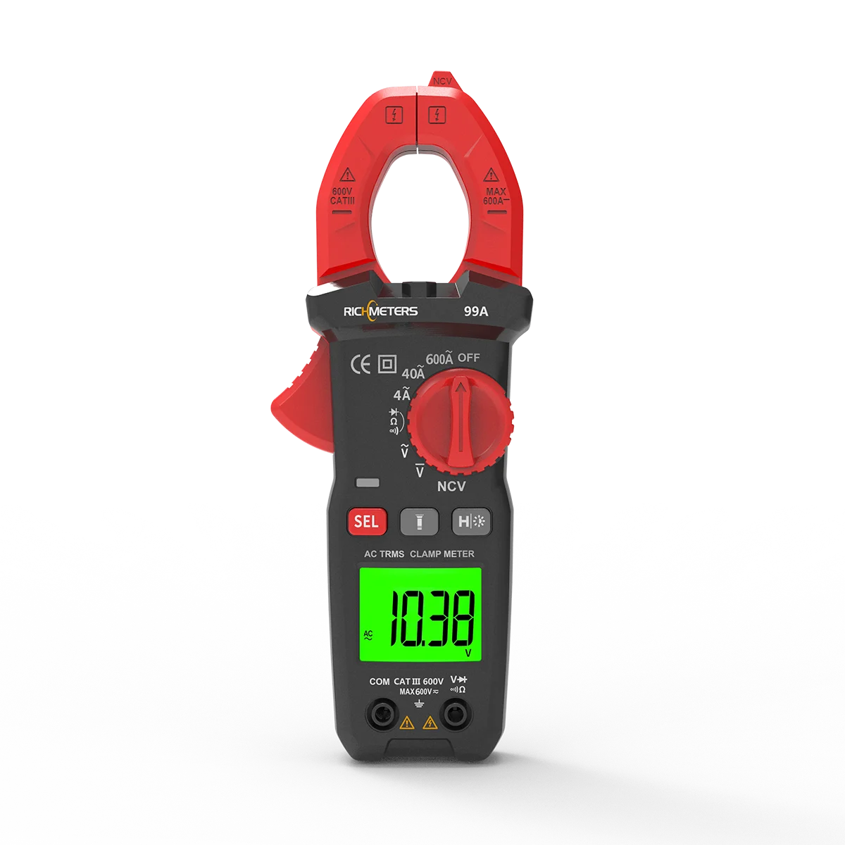 600A-Digital-Clamp-Meter-Voltage-Current-NCV-True-RMS-Flash-Back-Light ...