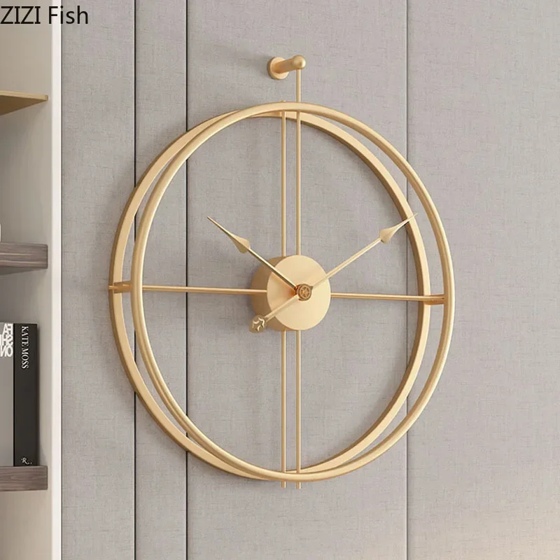 Minimalist-Golden-black-Wall-Clocks-Silent-Sweep-Needle-Clock-Living ...