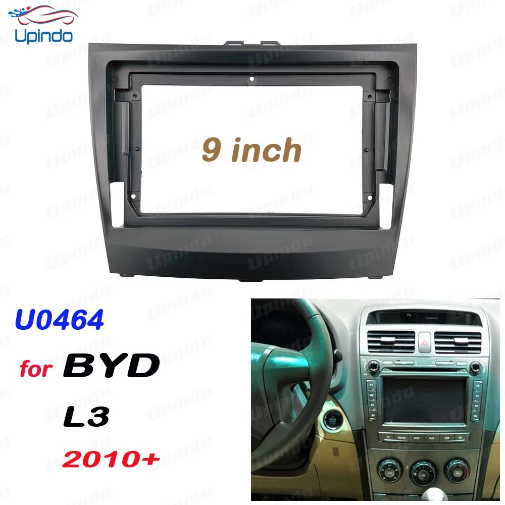 Car Accessoires 2 Din 9 Inch Radio Fascia GPS MP5 Panel Frame for BYD ...