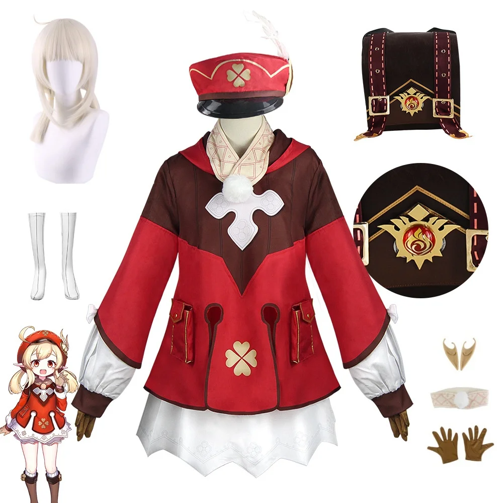 Game-Genshin-Impact-Klee-Cosplay-Costume-Klee-Spark-Knight-Cute-Uniform ...