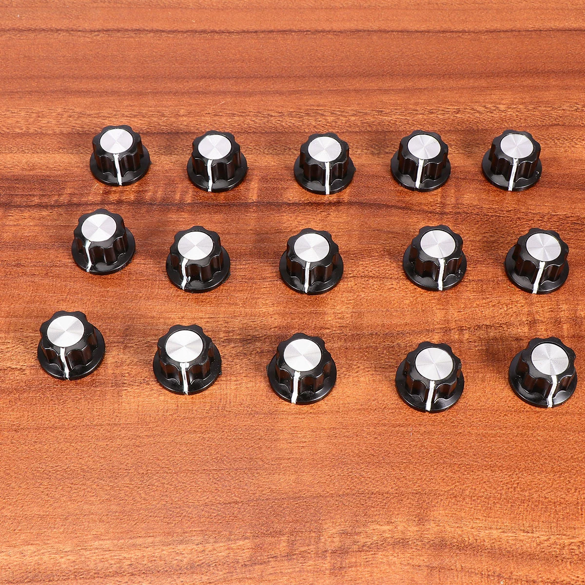 15pcs-Potentiometer-Knob-Kit-Rotary-Knobs-Caps-Kit-Knurled-Shaft ...