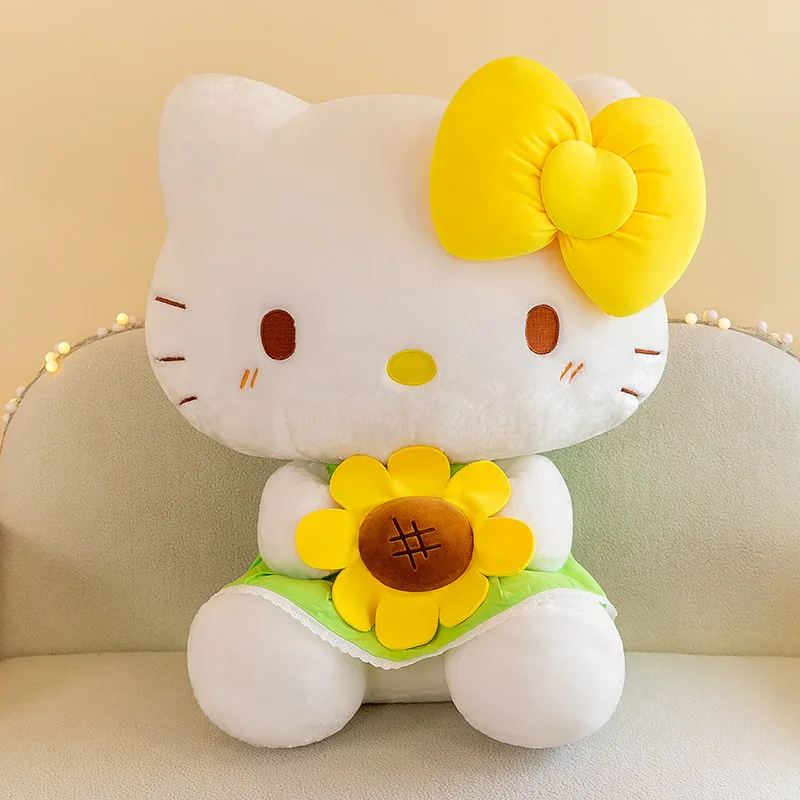 New-Sanrio-Sunflower-Kt-Hello-Kitty-Kawaii-Anime-Plush-Toy-Pillow ...