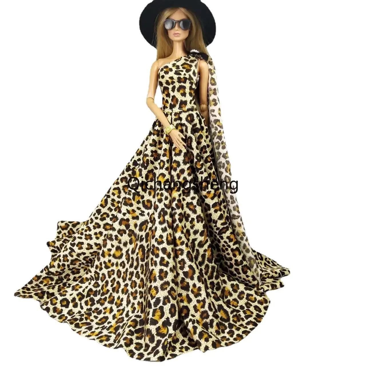 1-6-BJD-Fashion-Leopard-Princess-Dress-For-Barbie-Doll-Clothes-For ...
