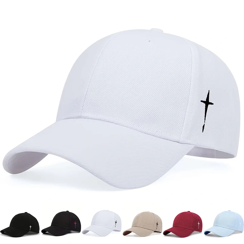 Unisex Cross Embroidery Snapback Baseball Caps Spring and Autumn ...