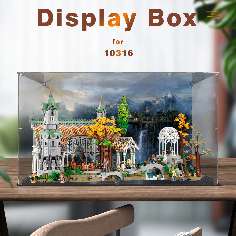 Acrylic-display-box-for-lego-10316-display-case-for-RIVENDELL-building ...