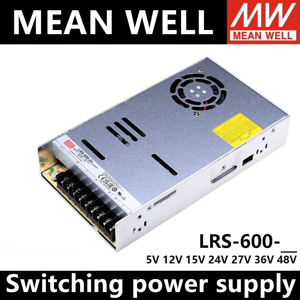 MEAN WELL LRS-600-24 Série LRS-600-5/12/15/24/27/36/48V 600W Effection Sortie Unique LED ...