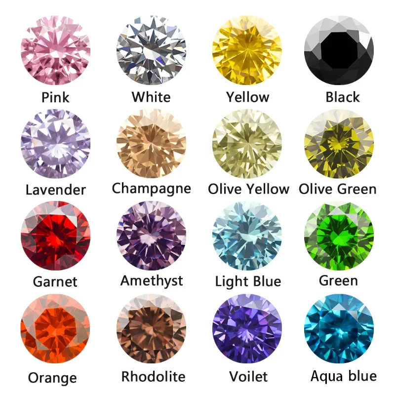 1-0-10-0mm-AAAAA-Various-Color-Loose-Cubic-Zirconia-Stone-Round ...