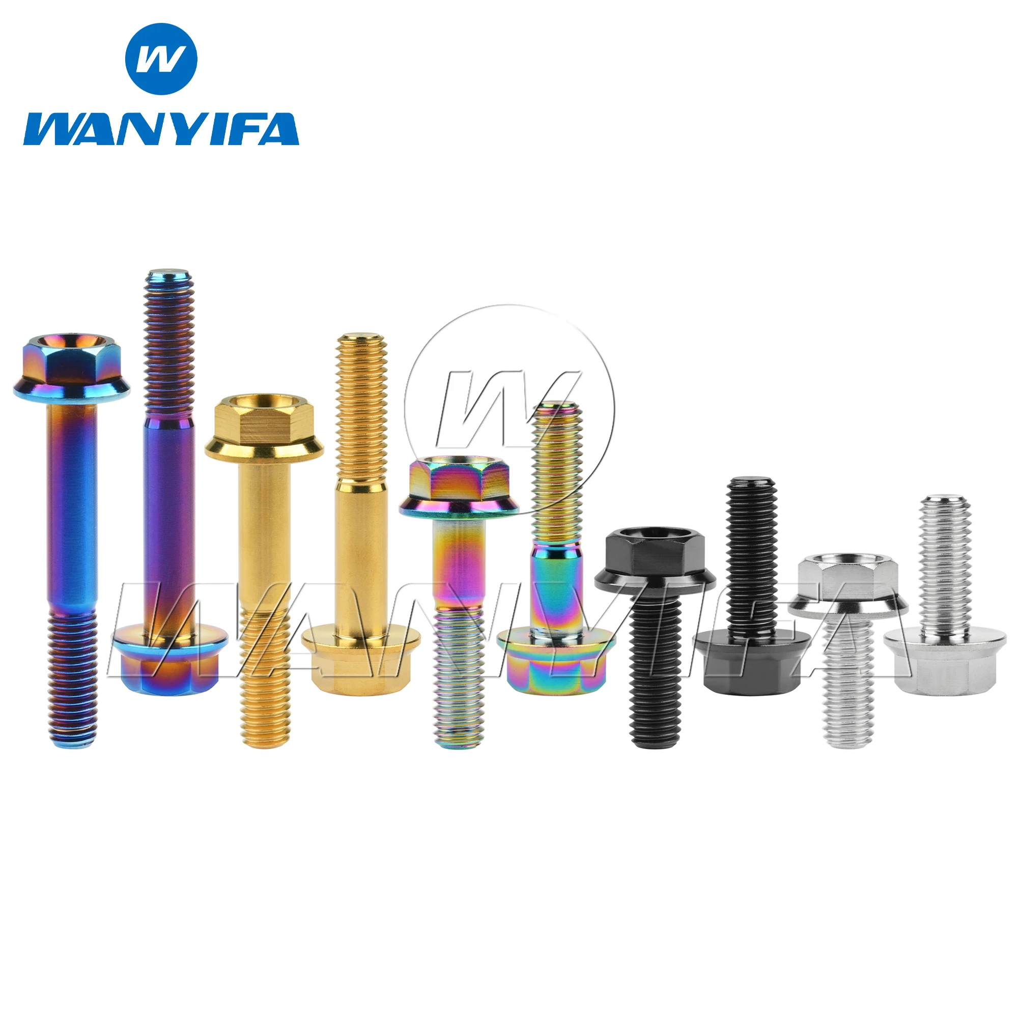 Wanyifa Titanium Bolt M8x15 20 25 30 35 40 45 50 55mm DIN6921 Flange ...