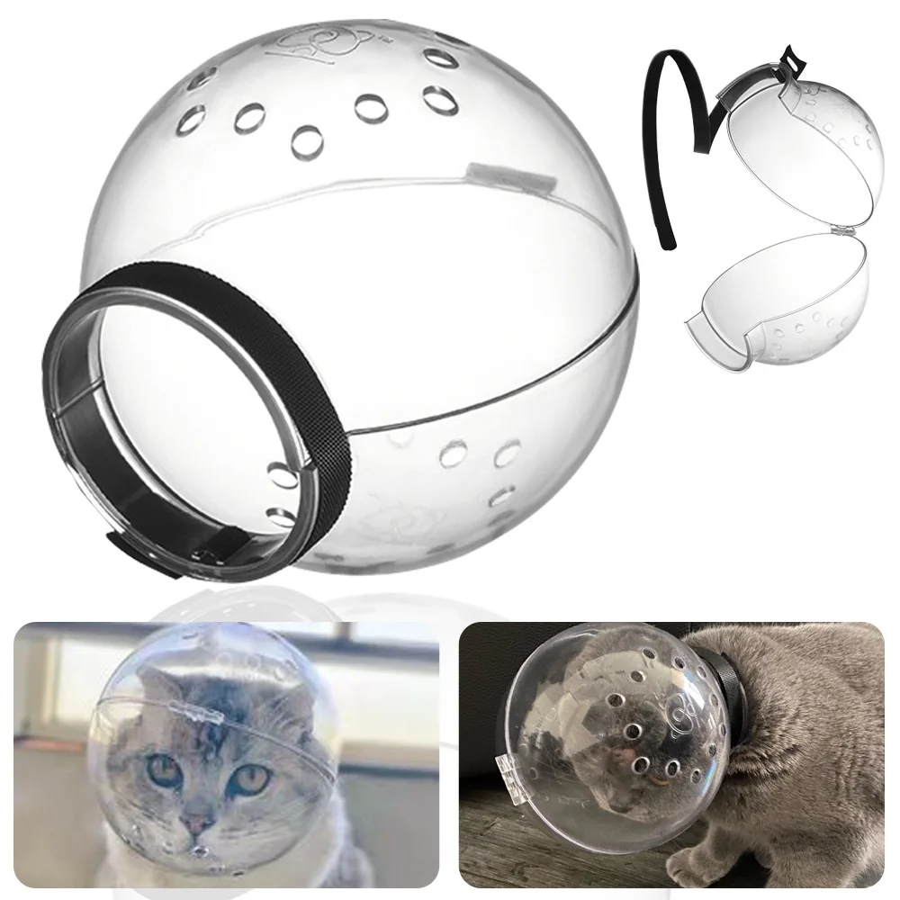 Protective-Space-Hood-Anti-Bite-Breathable-Grooming-Mask-Cat-Grooming ...