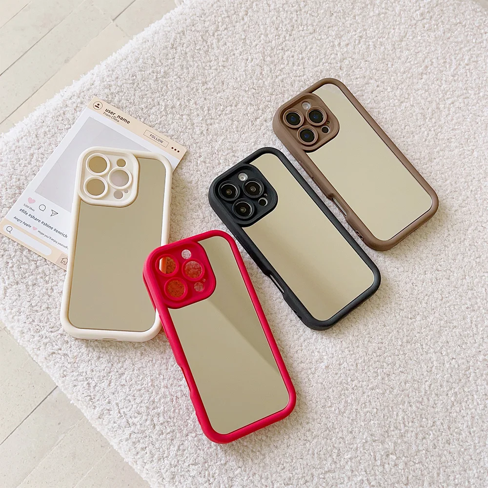 Luxury Make-Up Mirror Phone Case with Reflective Back Cover for Samsung ...