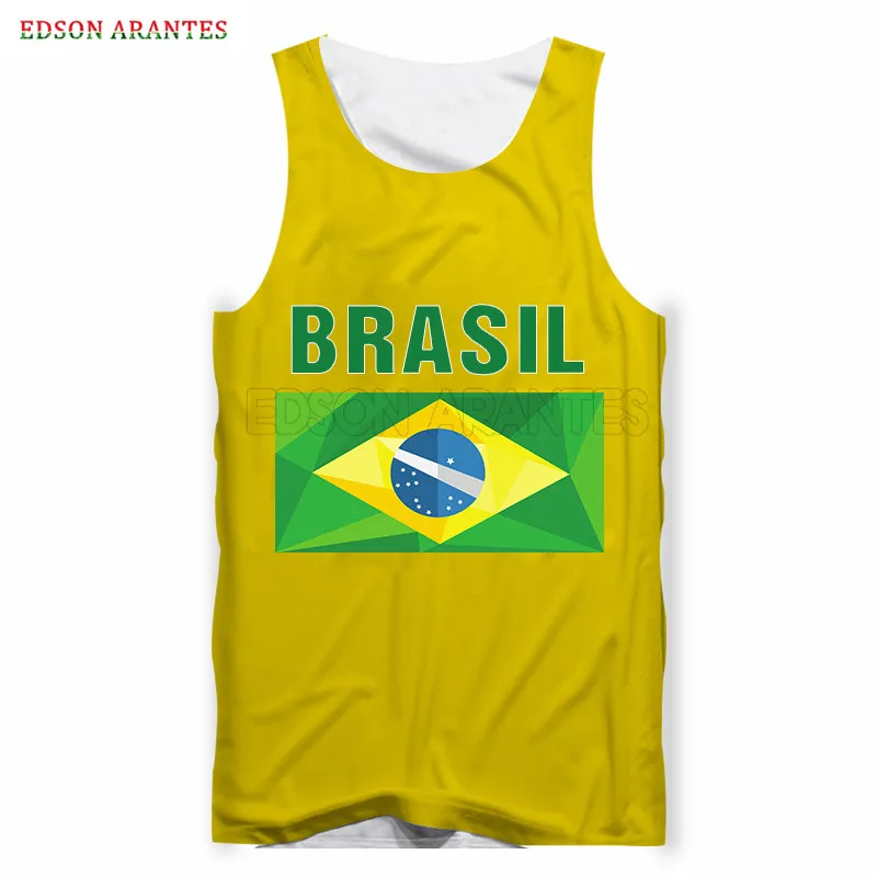 Camiseta-sin-mangas-con-estampado-de-la-bandera-de-Brasil-para-hombre-chaleco-informal-de ...