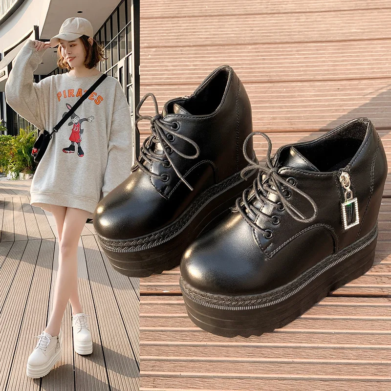 Baskets-plateforme-compens-es-talons-hauts-pour-femmes-chaussures-en ...