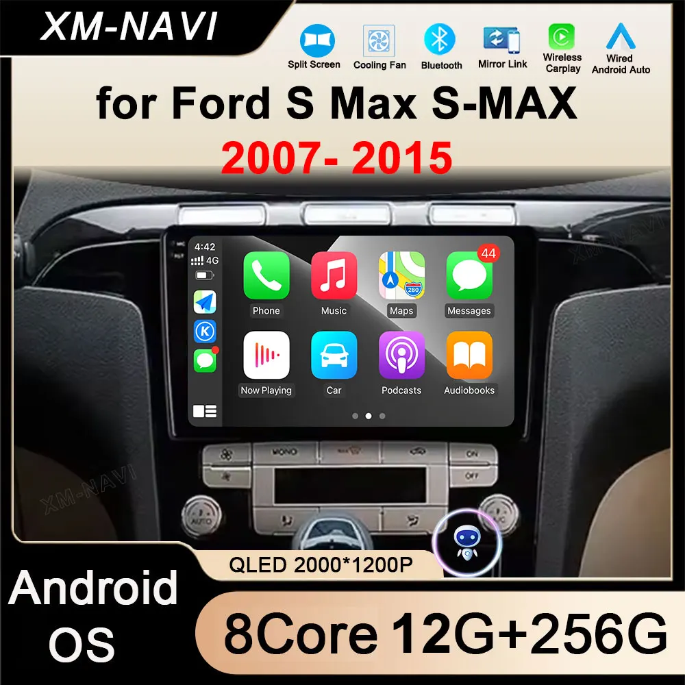 Android 14 Car Radio Stereo for Ford S Max S-MAX 2007-2015 Multimidia ...