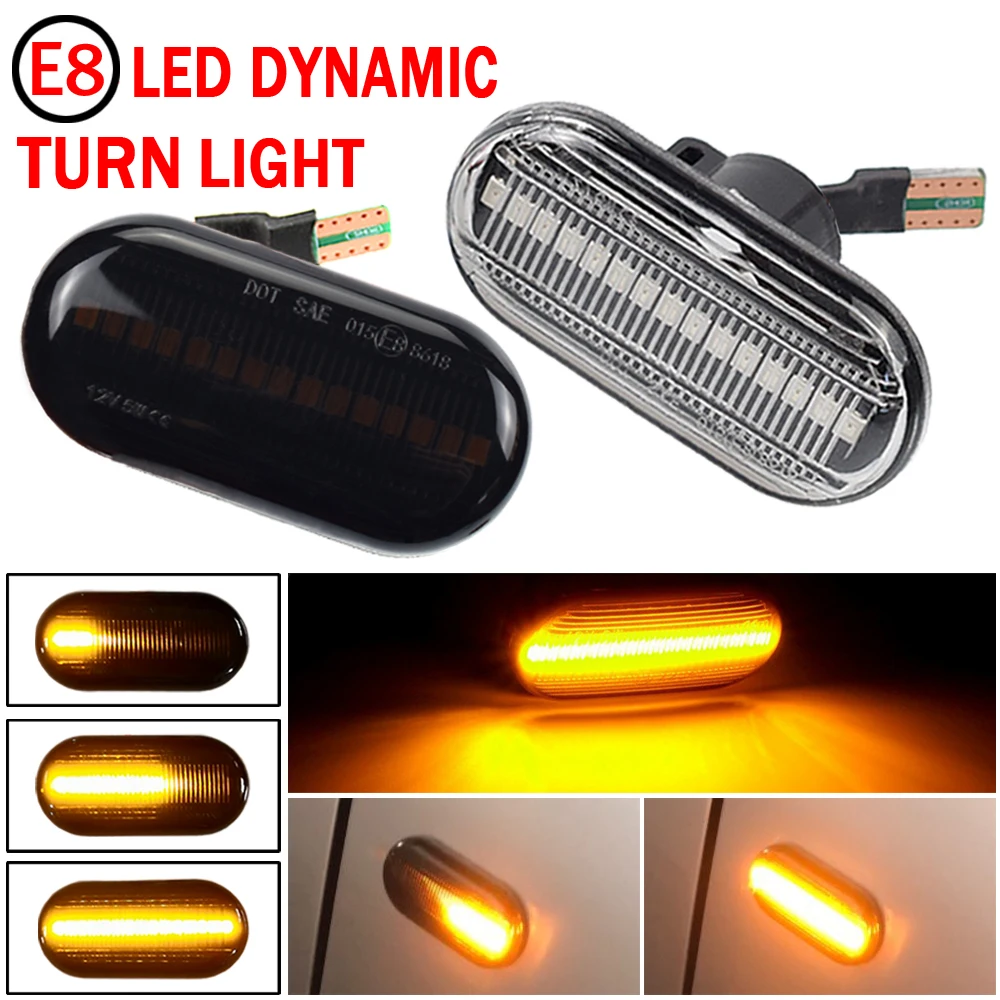 2x-Led-Dynamic-Turn-Signal-Lights-Side-Marker-For-Renault-Clio-Trafic ...