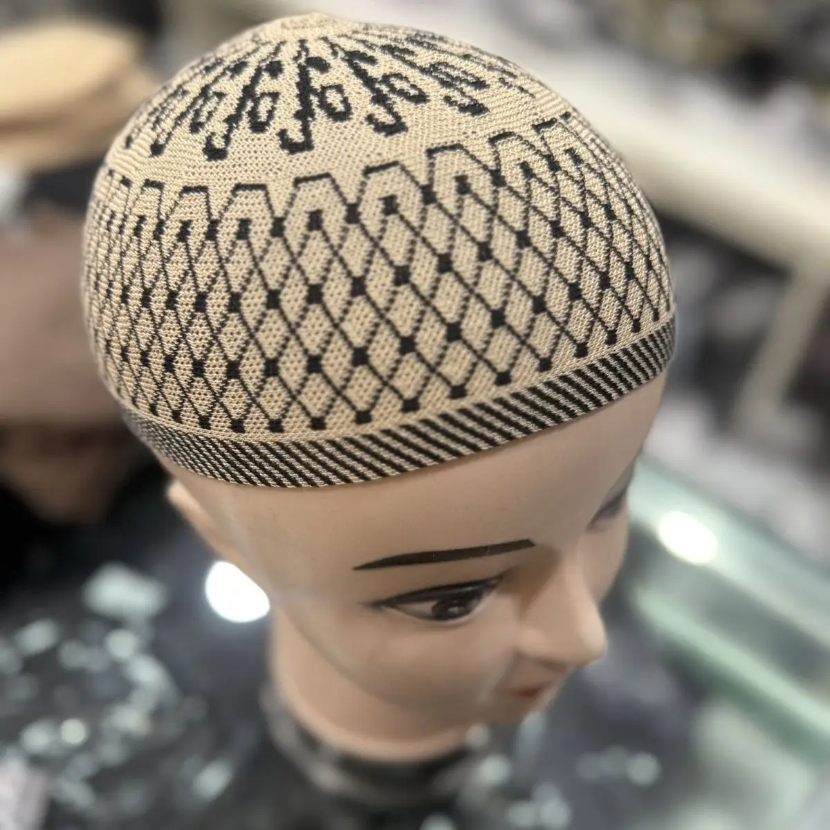 Ethnic Hats for Africa Men Knitted Cap Eid Prayer Khaki Street Melon ...