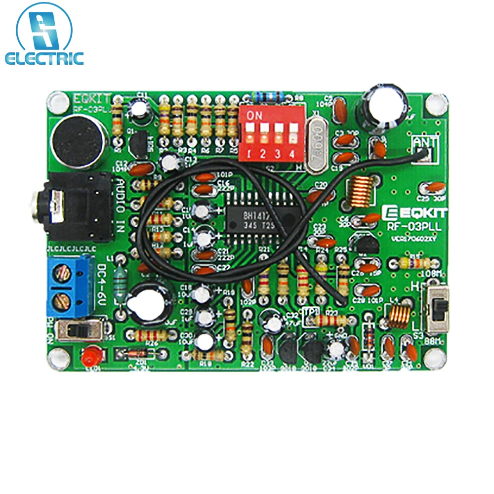 DIY Kit DC 4-6V FM Stereo Transmitter FM Frequency Modulation Wireless ...