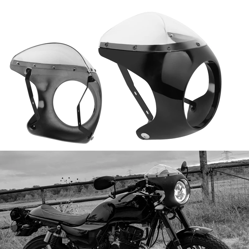Motorcycle 7" Round Headlight Fairing Cover Universal For Harley Honda ...