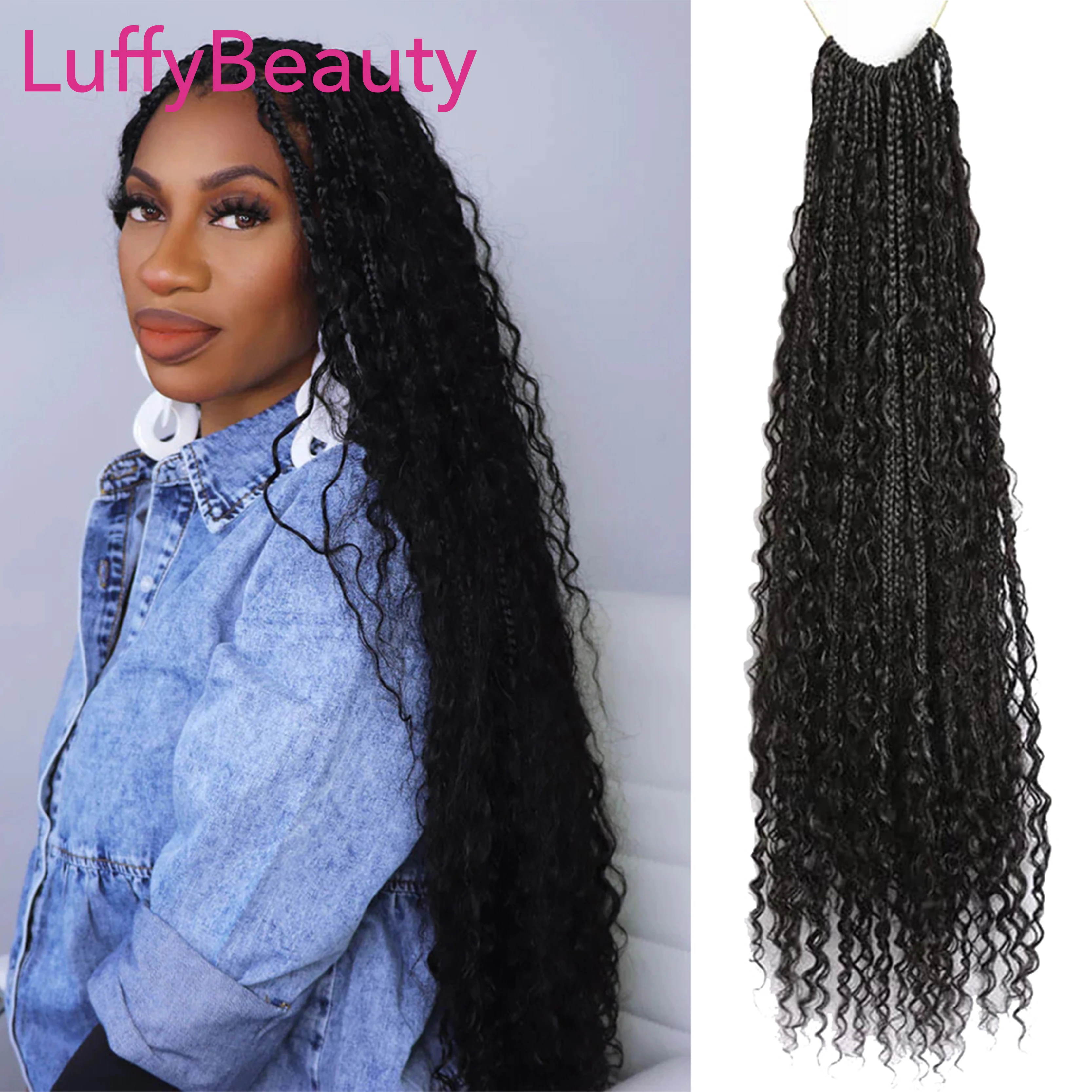 Goddess-Boho-Braids-Crochet-Human-Hair-Pre-Looped-Braiding-Hair-Curly ...