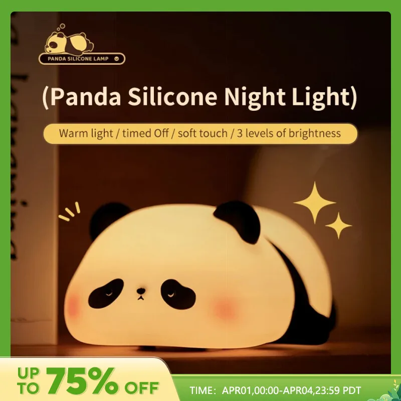 Cute LED Night Light Touch Sensor Cartoon Kid's Nightlights Silicone ...