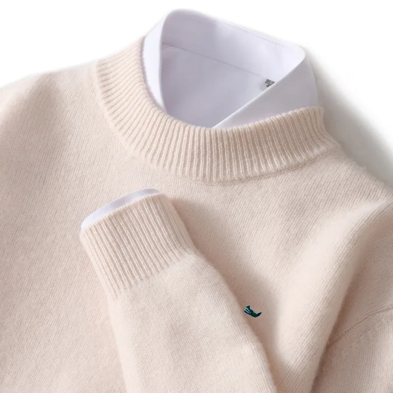 Men-s-Cashmere-Sweater-Half-Height-O-Neck-Pullovers-Knit-Plus-Size-M ...