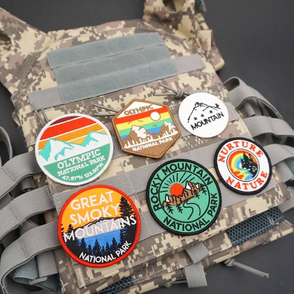 Outdoor-Natural-Scenery-Military-Tactical-Embroidered-Patches-Armband ...