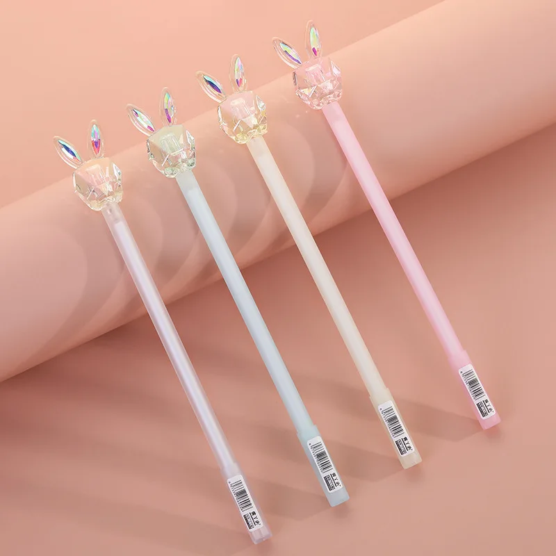 1 Pieces Stationery Cute Crystal Rabbit Gel Pen Creative - AliExpress 21