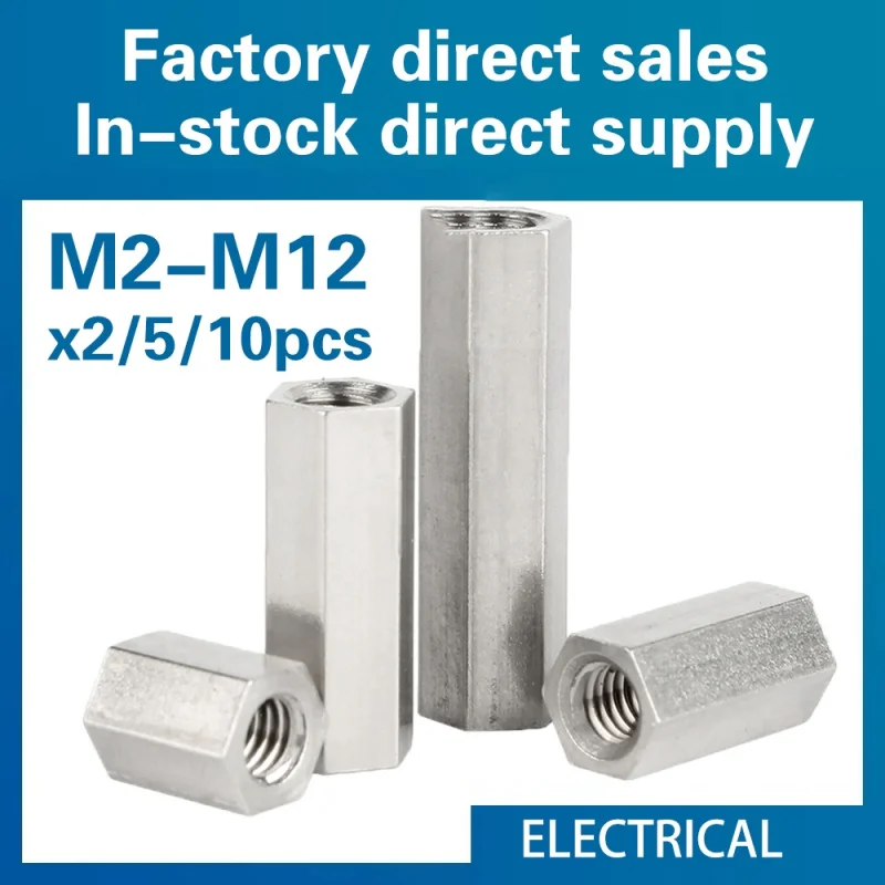 Entretoise-hexagonale-en-acier-inoxydable-2-2-d-crou-de-couplage-long ...